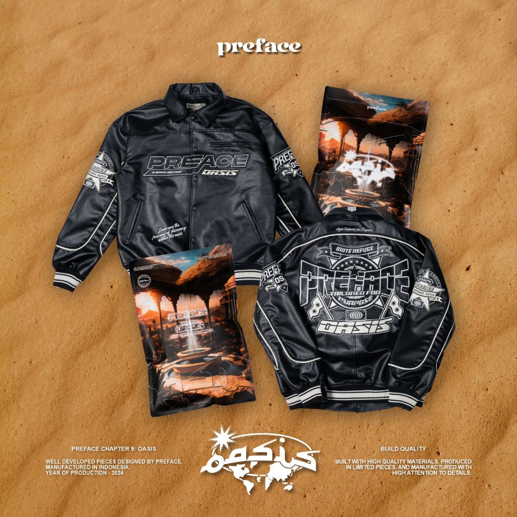 PREFACE WEARHOUSE - Oasis Varsity Leather Jacket